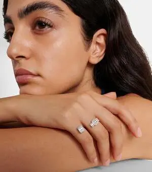 PERSEE Floating Diamond Ring In 18kt White Gold