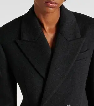 Saint Laurent Cashmere And Wool Felt Coat