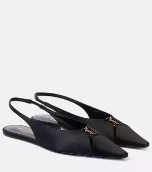 Women's Saint Laurent Black Flats