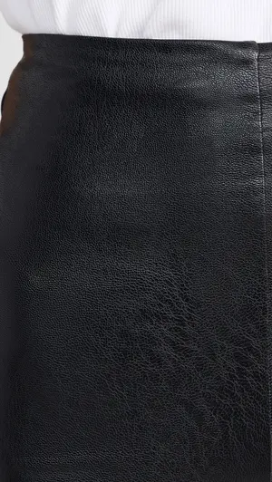 Commando Faux Leather Wide-leg Trousers - Black