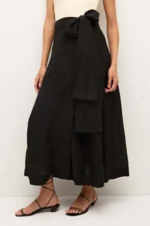 MARIE OLIVER Estine Wrap Skirt - Black