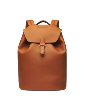 Brioni Burnt Grained Leather Backpack