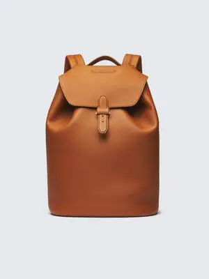 Brioni Burnt Grained Leather Backpack