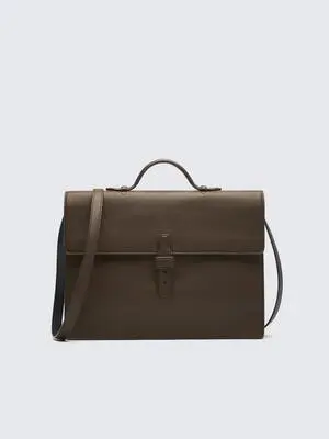 Brioni Grained Leather Briefcase