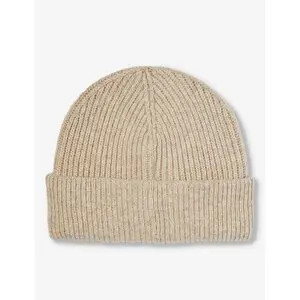 GANNI Logo-patch Wool-blend Beanie