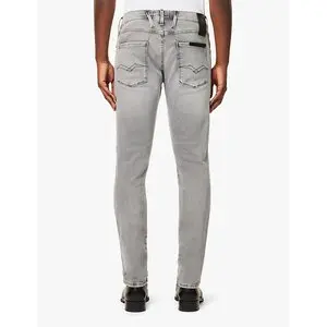 REPLAY Anbass Hyperflex Slim-leg Stretch-denim Jeans - Medium Grey