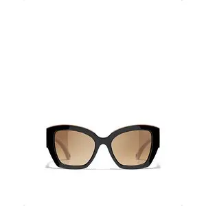 Chanel Square-frame Sunglasses - Black