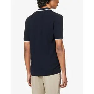 Orlebar Brown Horton Contrast-stripe Knitted Wool Polo Shirt