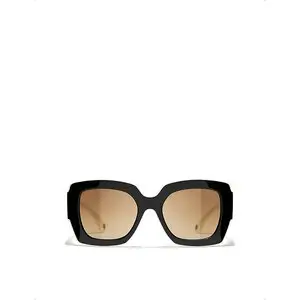 Chanel Square-frame Sunglasses - Black
