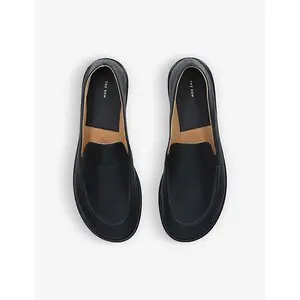 THE ROW Canal Leather Loafers - Black
