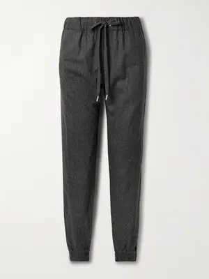 Unknown Valentina Stretch-wool And Cashmere-blend Tapered Track Pants