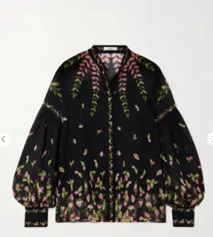 Erdem Print Silk-chiffon Blouse - Floral