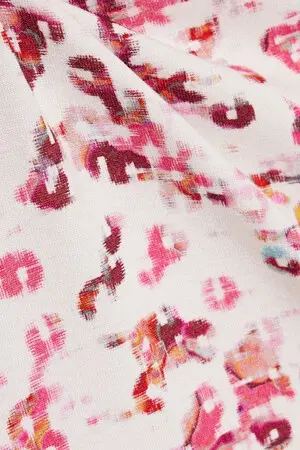 MARANT ETOILE Juvia Cropped Printed Top With Open Back - Fuchsia