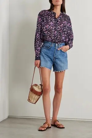 MARANT ETOILE Mexika Printed Cotton-voile Blouse