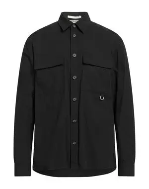 PAOLO PECORA Man Shirt Camel Size S Cotton, Elastane Black