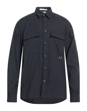 PAOLO PECORA Man Shirt Camel Size S Cotton, Elastane Blue