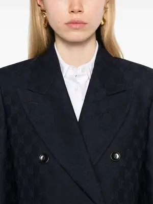 Gucci Gg Jacquard Wool Blazer