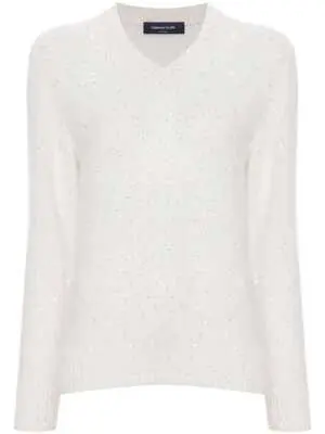 Fabiana Filippi Sequinned Sweater - White