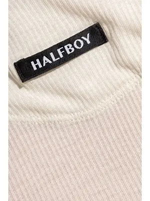 HALFBOY Logo-patch Top - Neutrals