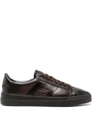 Santoni Logo-debossed Sneakers - Brown