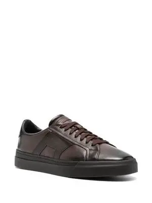 Santoni Logo-debossed Sneakers - Brown