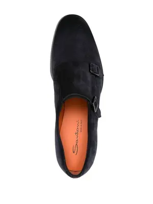 Santoni Suede Monk Shoes