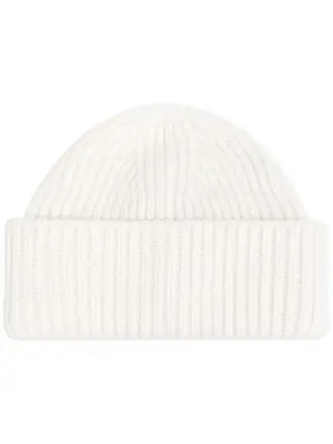 YVES SALOMON Cashmere Beanie - White