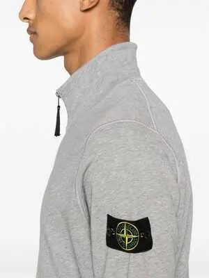 Stone Island Cotton Fleece Sweatshirt - Grey
