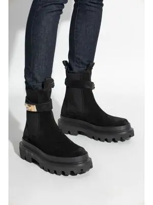 Dolce & Gabbana Logo-plaque Chelsea Boots - Black