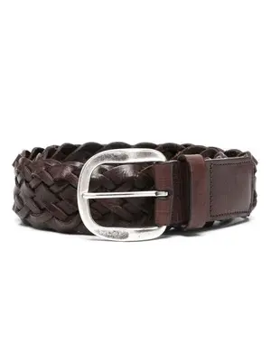 GOLDEN GOOSE Waves Leather Belt - Brown