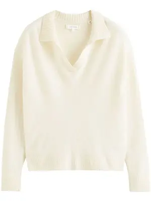 Chinti & Parker V-neck Jumper - White