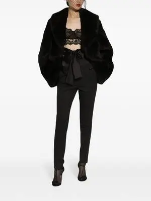 Dolce & Gabbana Belted Faux-fur Jacket