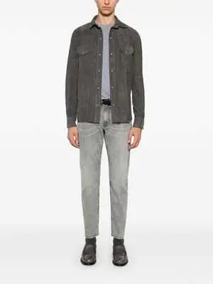 Eleventy 5-pocket Tapered Leg Jeans - Grey