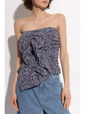 ROTATE BY BIRGER CHRISTENSEN Ruched Strapless Top