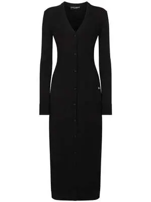 Dolce & Gabbana Knitted Cardigan-coat - Black