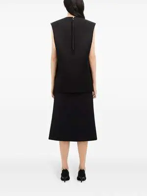 COURREGES Zip-detail Satin Midi Skirt