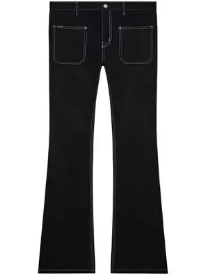 COURREGES Low-rise Bootcut Jeans - Black