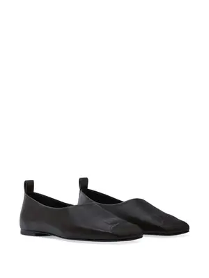 COURREGES Minimal Leather Loafers - Black