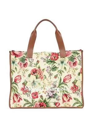 MAISON MARGIELA Large Floral-print Tote Bag - Neutrals