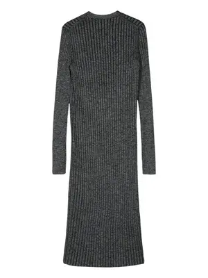 MRZ Ribbed-knit Midi Dress - Black