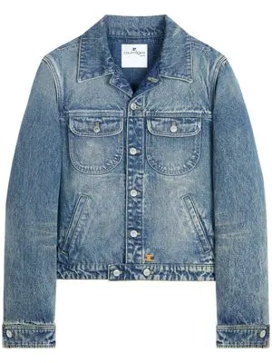 COURREGES Logo-patch Denim Jacket - Blue