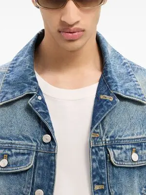 COURREGES Logo-patch Denim Jacket - Blue