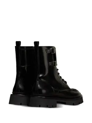 Ami Double-buckle Leather Boots