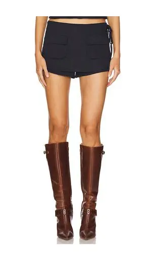 Lioness Countryside Skort With Overlay And Side Tie Closures - Navy
