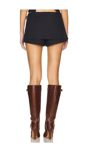Lioness Countryside Skort With Overlay And Side Tie Closures - Navy