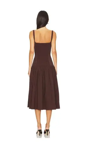 WeWoreWhat Smocked Drop Waist Midi Dress