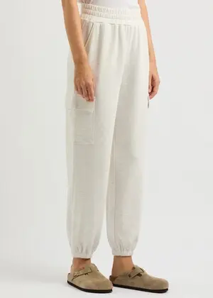 Varley The Cargo Pant Stretch-jersey Sweatpants - Ivory