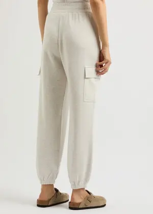 Varley The Cargo Pant Stretch-jersey Sweatpants - Ivory