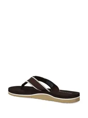 Tommy Hilfiger Webbing Logo-print Flip-flops - Brown