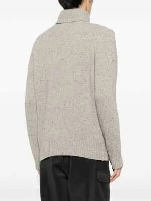Universal Works Roll Neck Tweed Jumper - Grey